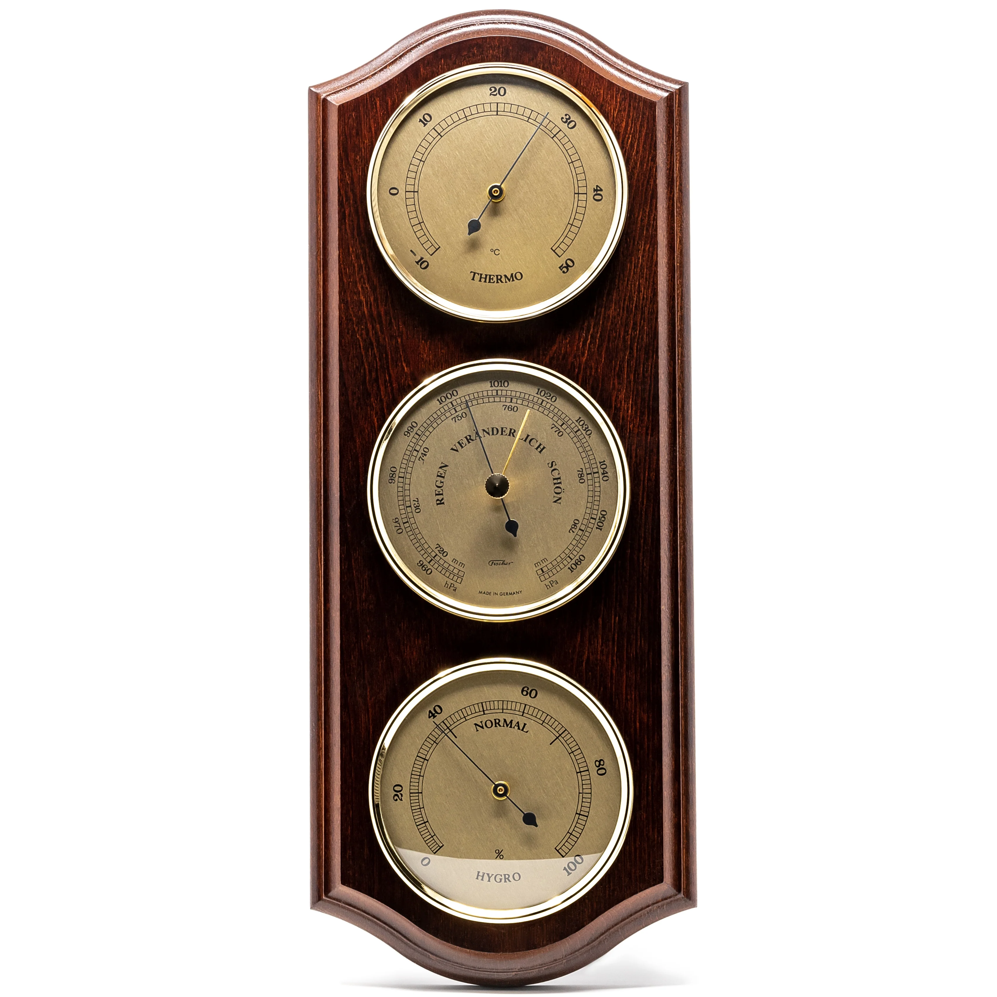 Fischer Weather Station with Thermometer, Barometer & Hygrometer 395 mm ...