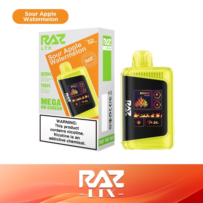 Sour Apple Watermelon - RAZ LTX 25K Disposable Vape Sour Apple Watermelon - RAZ LTX 25K Disposable Vape